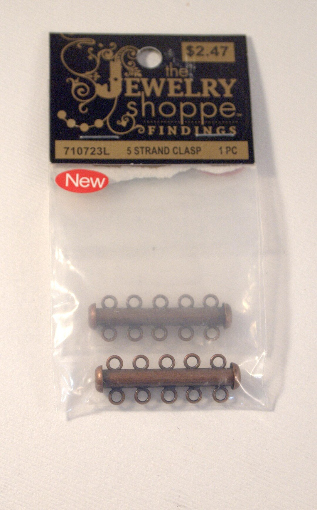 5-strand Slide Clasp TWO Antique Copper Clasp Wide Tube Clasp for Cuffs ...