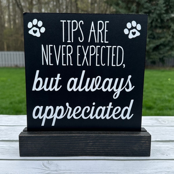 Tips Appreciated Sign - Etsy