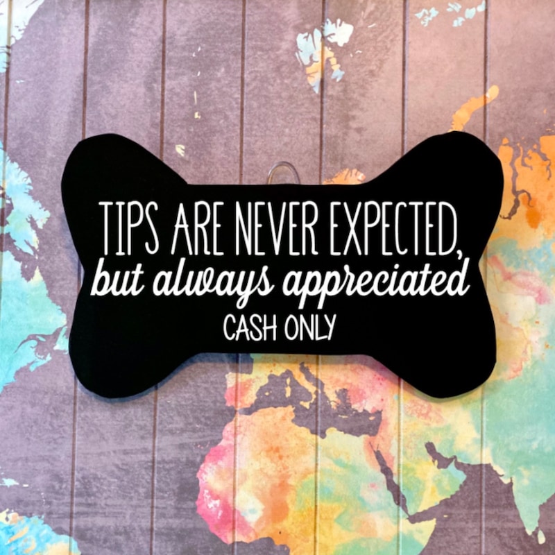 Tips Appreciated Sign - Etsy