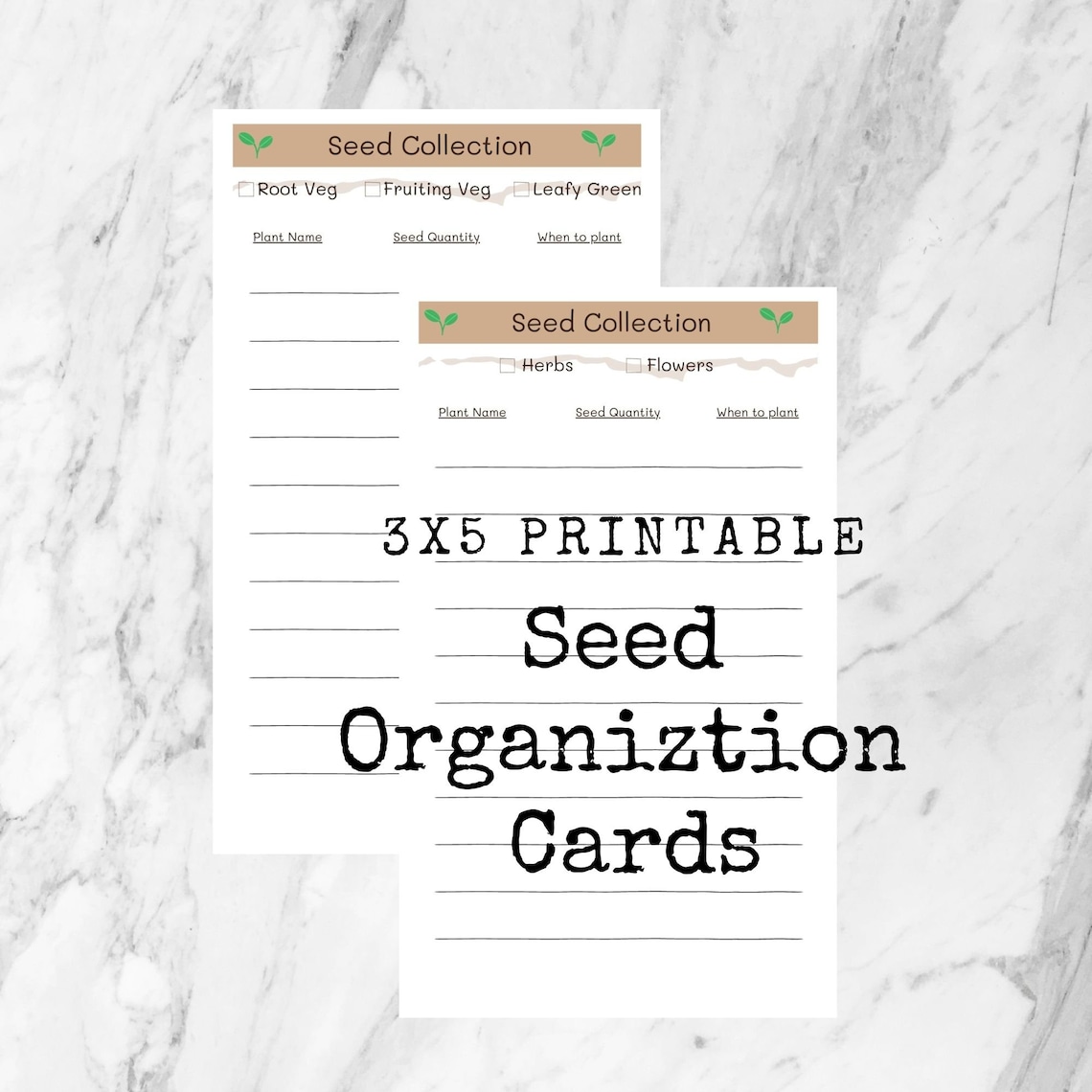 Printable Seed Inventory, Collection, Garden Organization, Plant ...