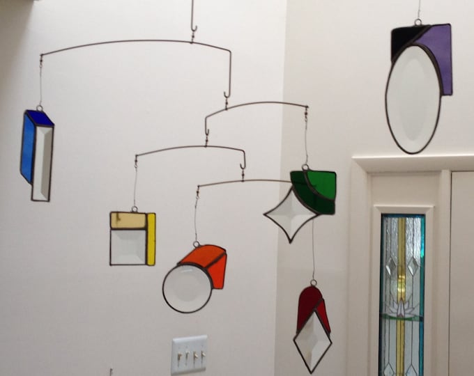 Stained Glass Mobile - Rainbow Design - Etsy