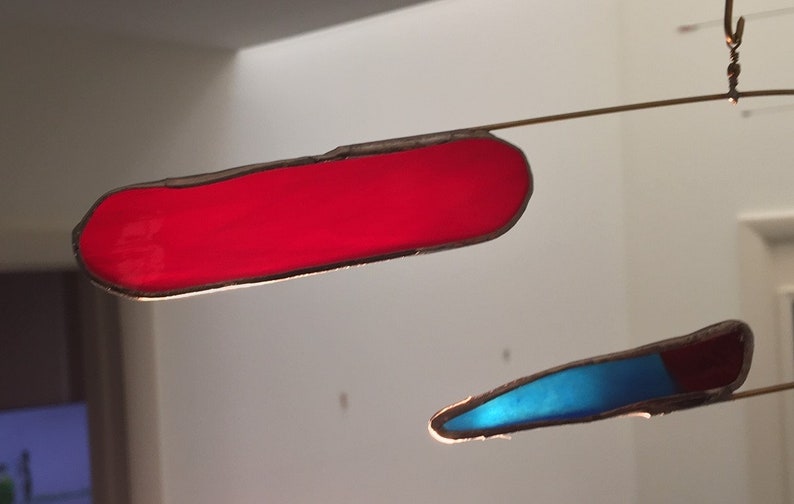 Modern Art Glass Mobile | Etsy