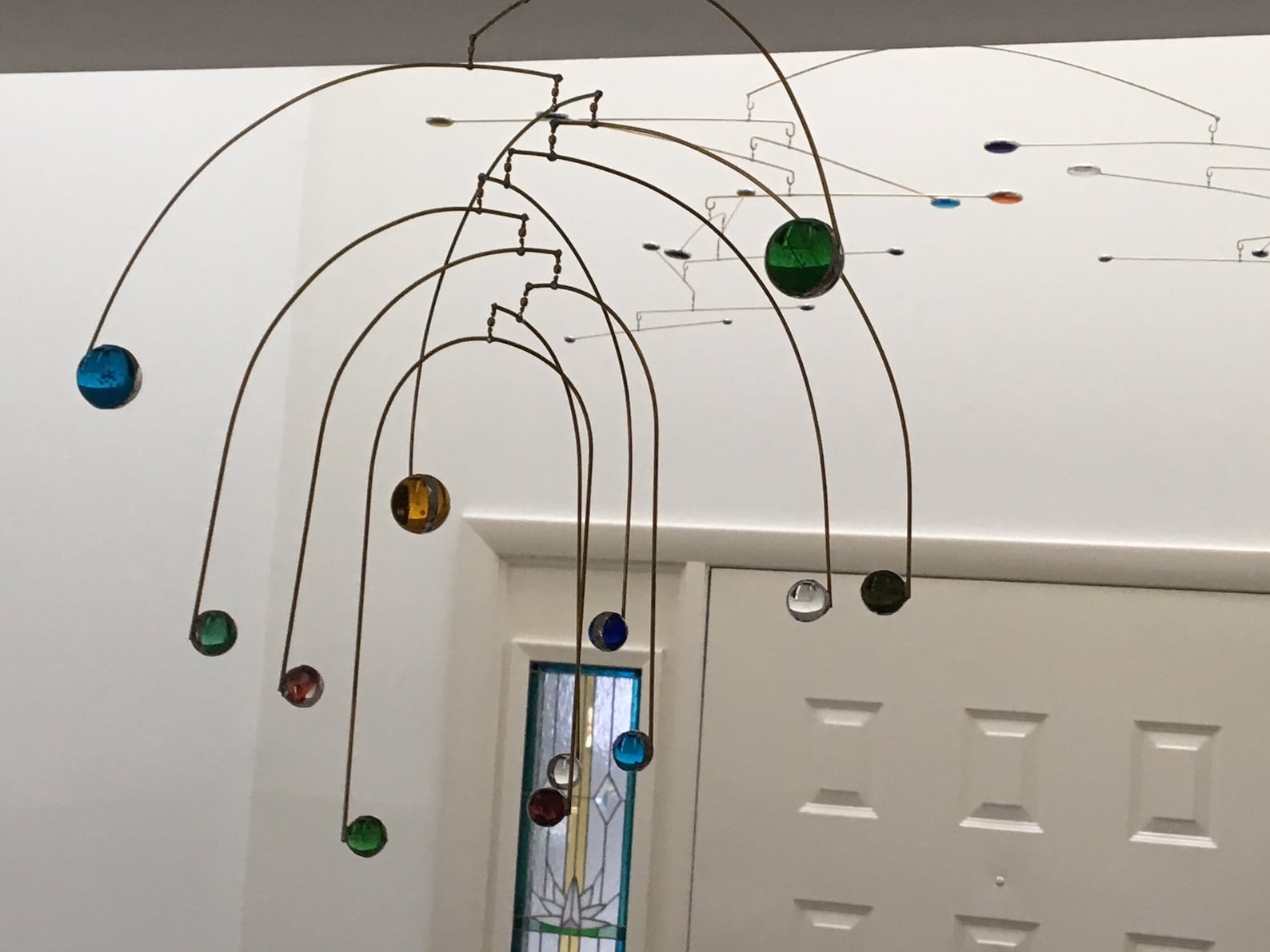 Modern Stained Glass Sphere Mobile - Waterfall Design - Etsy