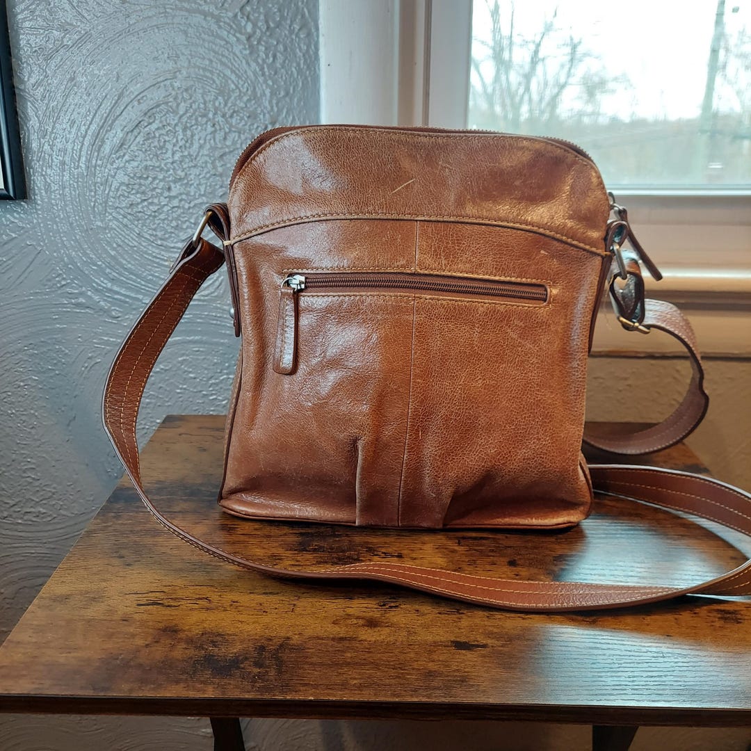 Vintage Pelle Studio Distressed Leather Crossbody, Messenger Caramel ...