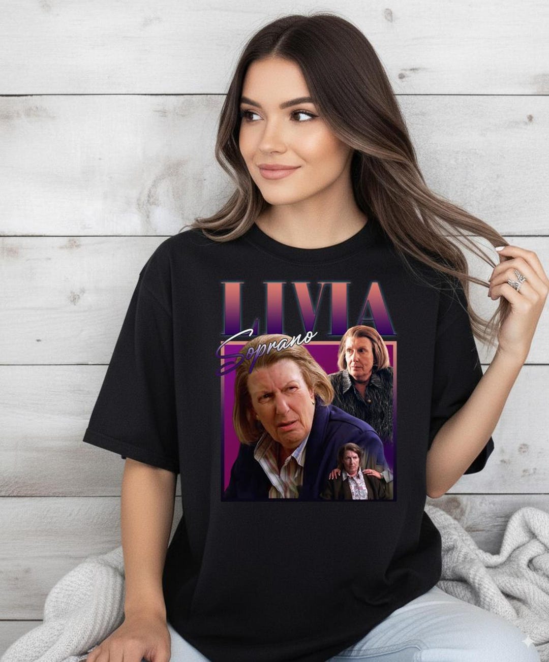 Livia Soprano Homage###unisex T-shirt-happychristmasmall - Etsy