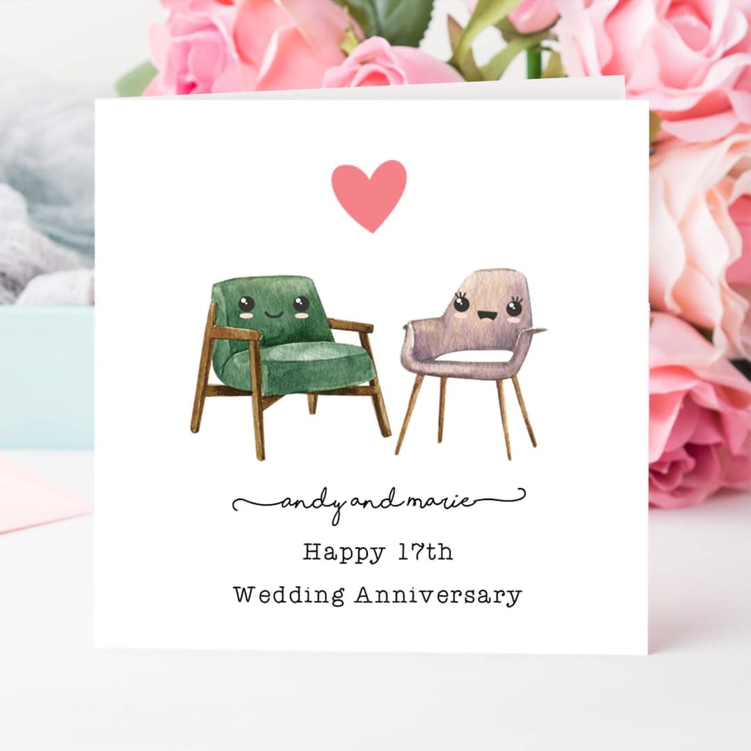 Personalised 29th or 17th Furniture Wedding Anniversary- Anniversary ...