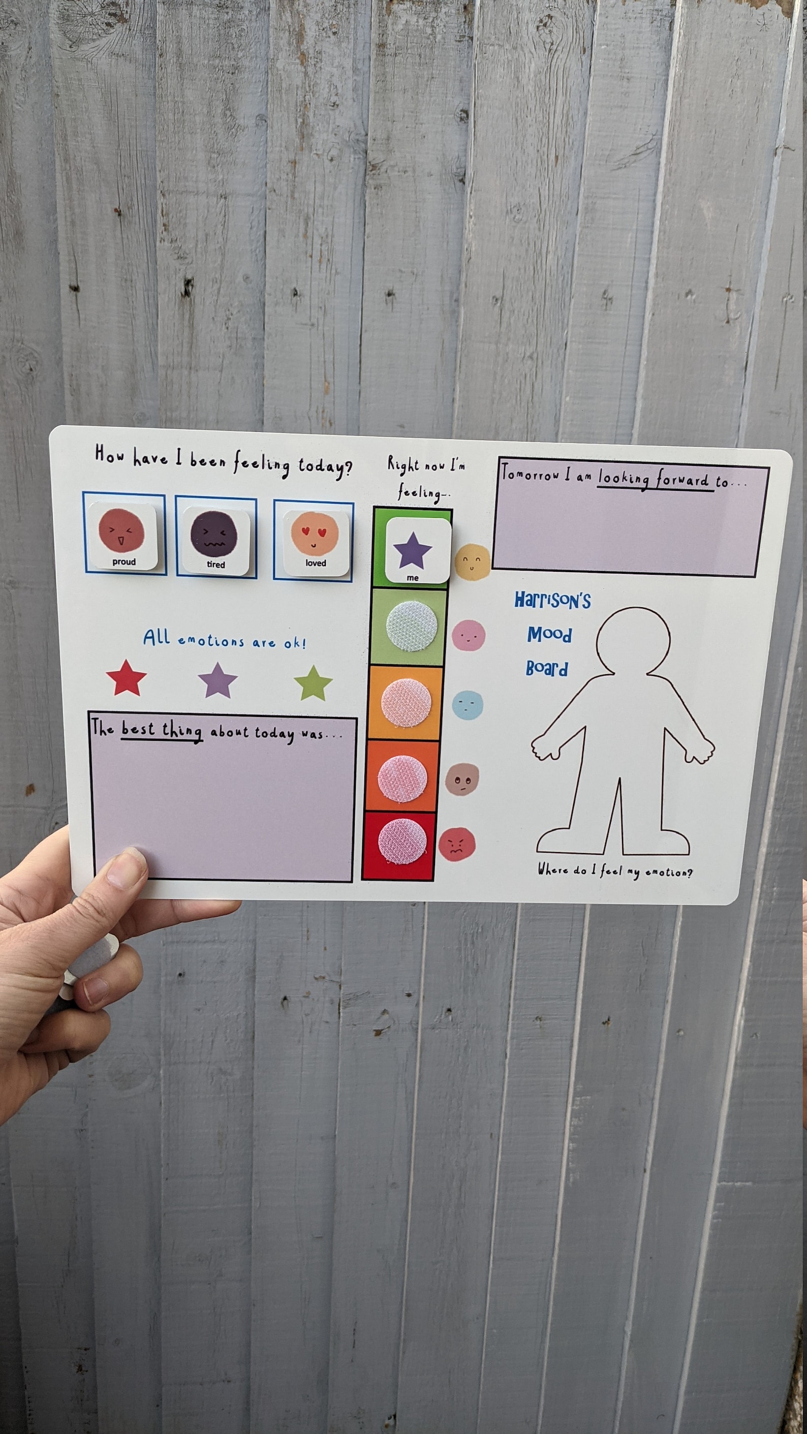 Personalised Feelings Board for Children Mental Health Talk - Etsy