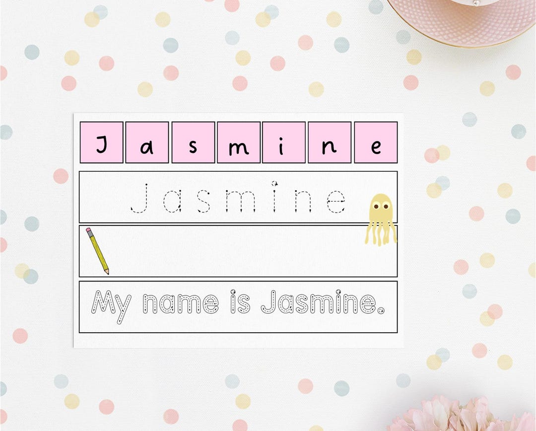 Personalised Name Writing Practice Mat: Preschool Learning Activity - Etsy