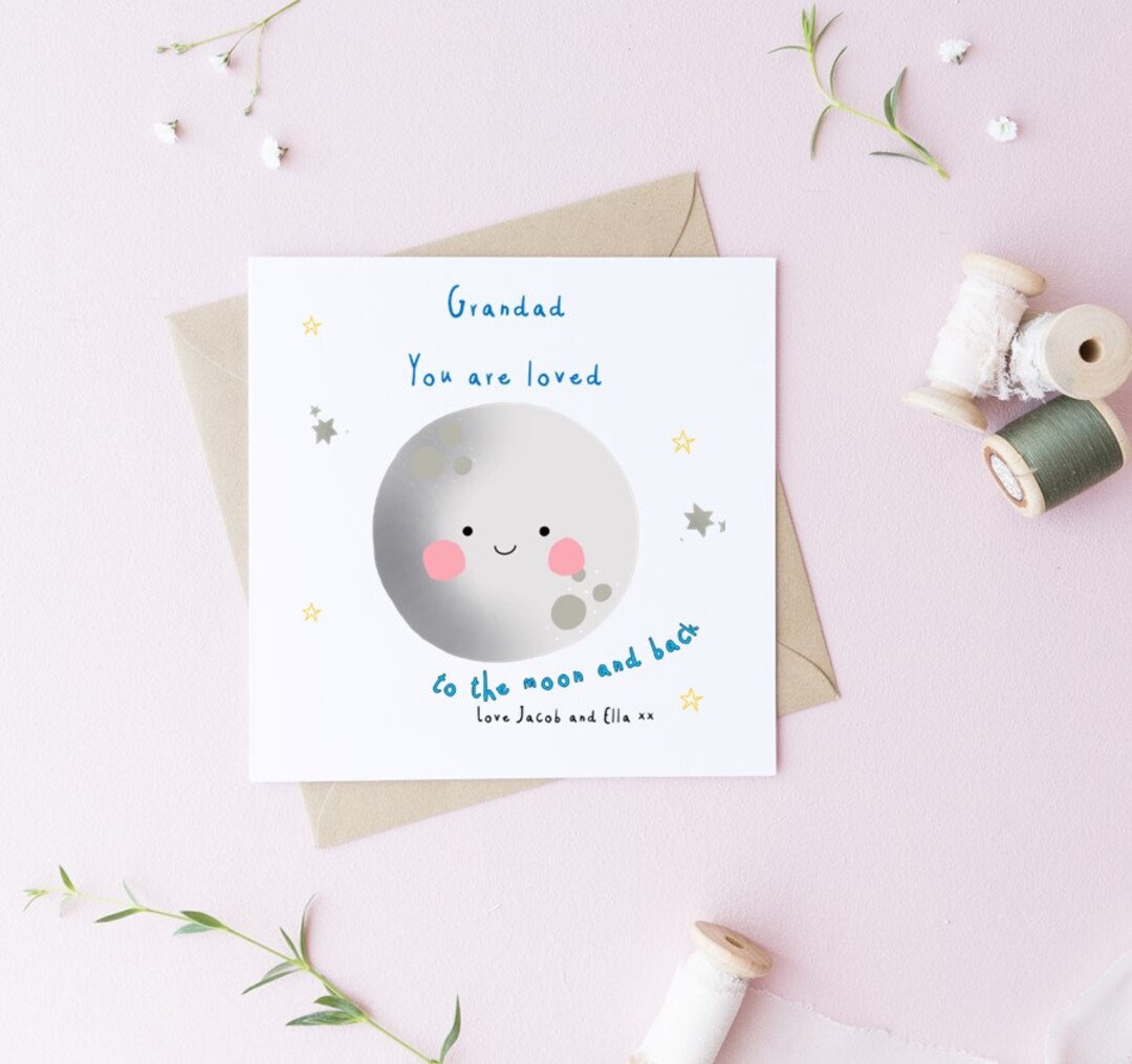 Personalised Father's Day Card to the Moon Daddy - Etsy