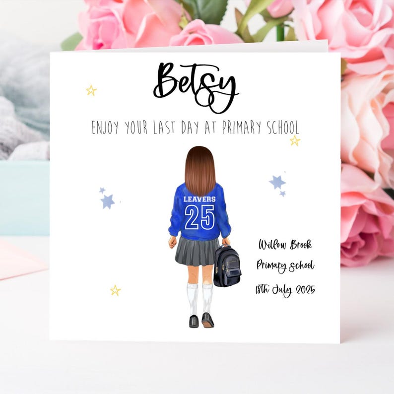 Personalised School Leavers Card: Year 6 Keepsake Last Day Term, Class ...