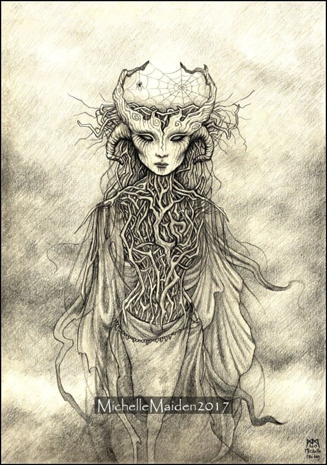 Forest Wraith EDICIÓN LIMITADA IMPRESIÓN espíritu del bosque oscuro, espíritu del bosque ...