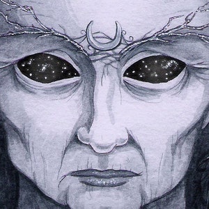 Winter Crone PRINT Samhain Dark Goddess Art Wise Elder - Etsy