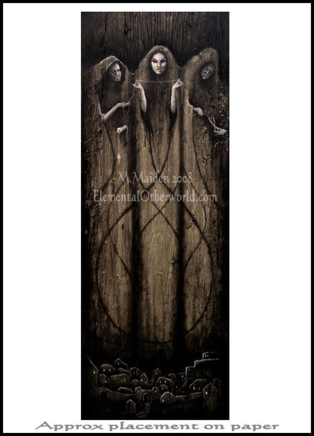 The Fates PRINT Three Norns Viking Heathen Norse Myth Art, Pagan Moirai ...