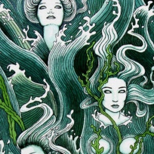 Norse Myth Wave Maidens PRINT, Viking Heathen Pagan Mythology, Ocean ...