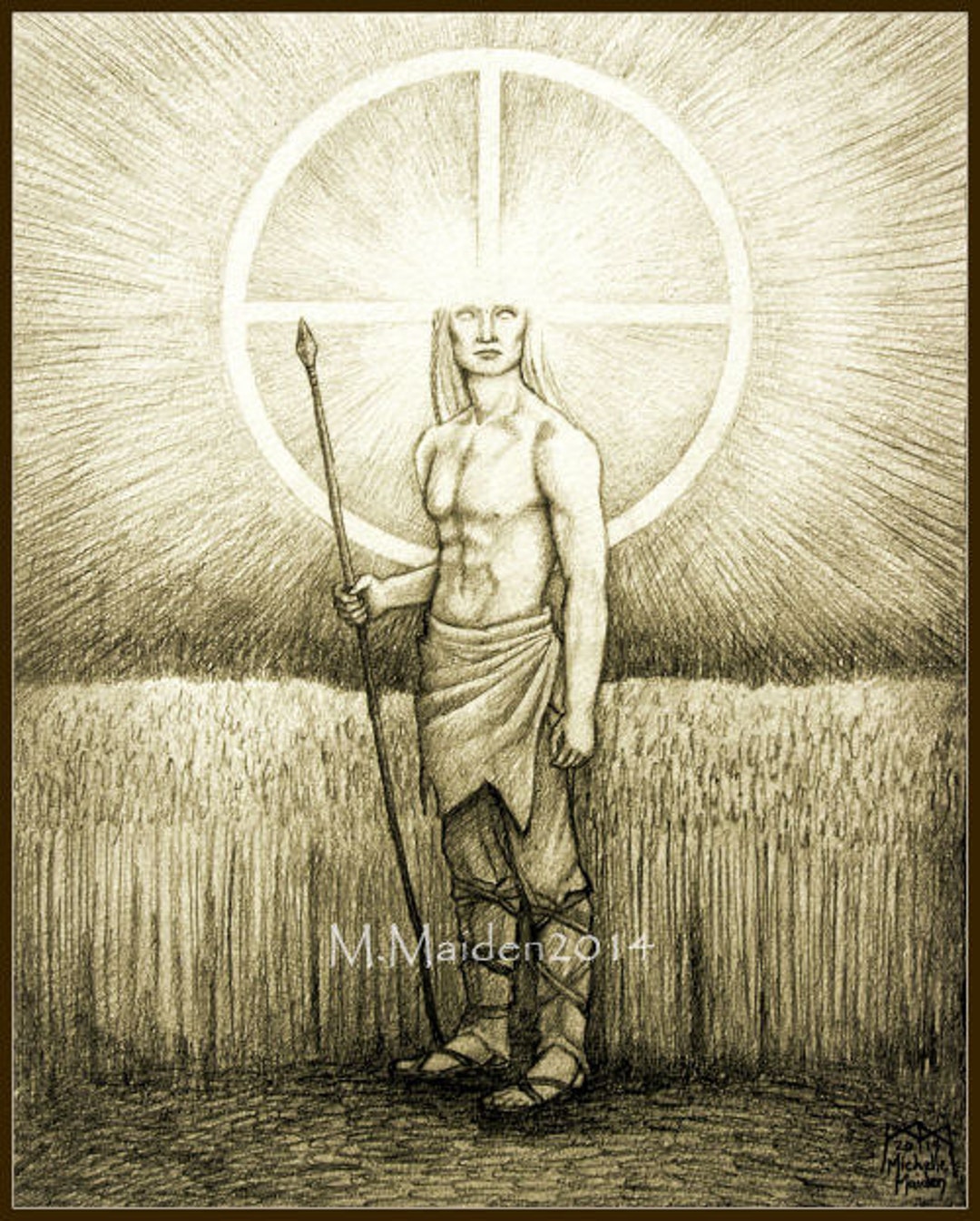 Lugh PRINT Celtic god Lugh art solar deity sun god art - Etsy Italia