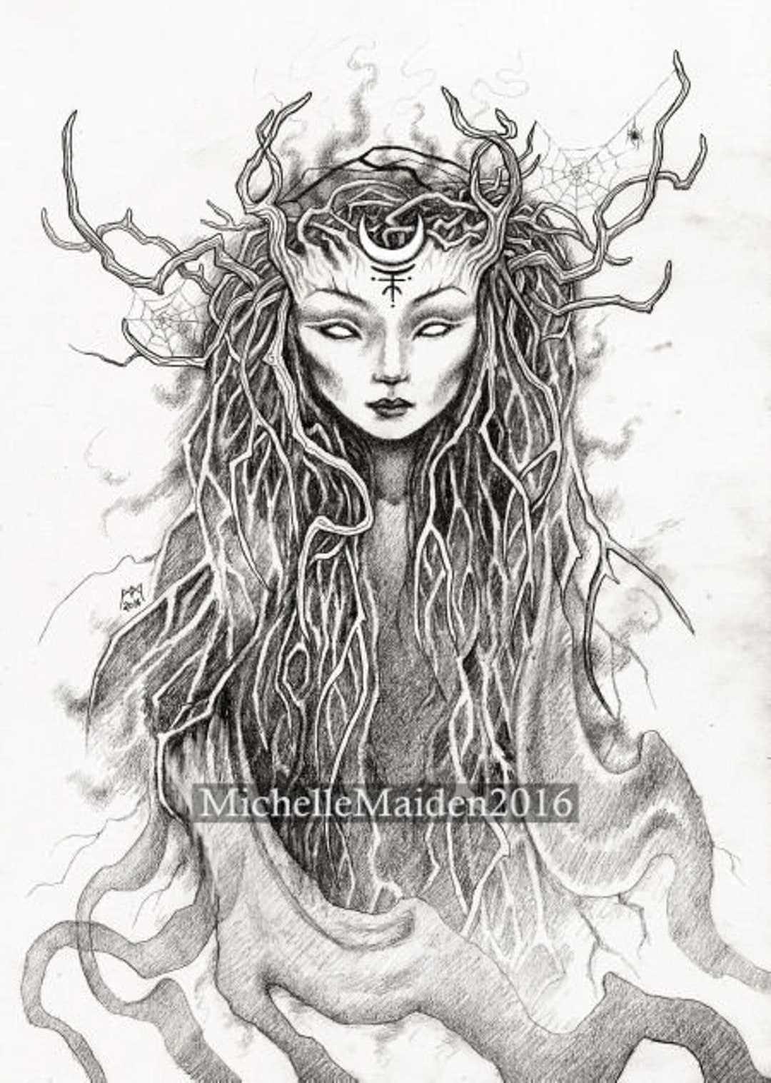 Forest Wraith LIMITED EDITION PRINT Dark Forest Spirit Art Spooky ...