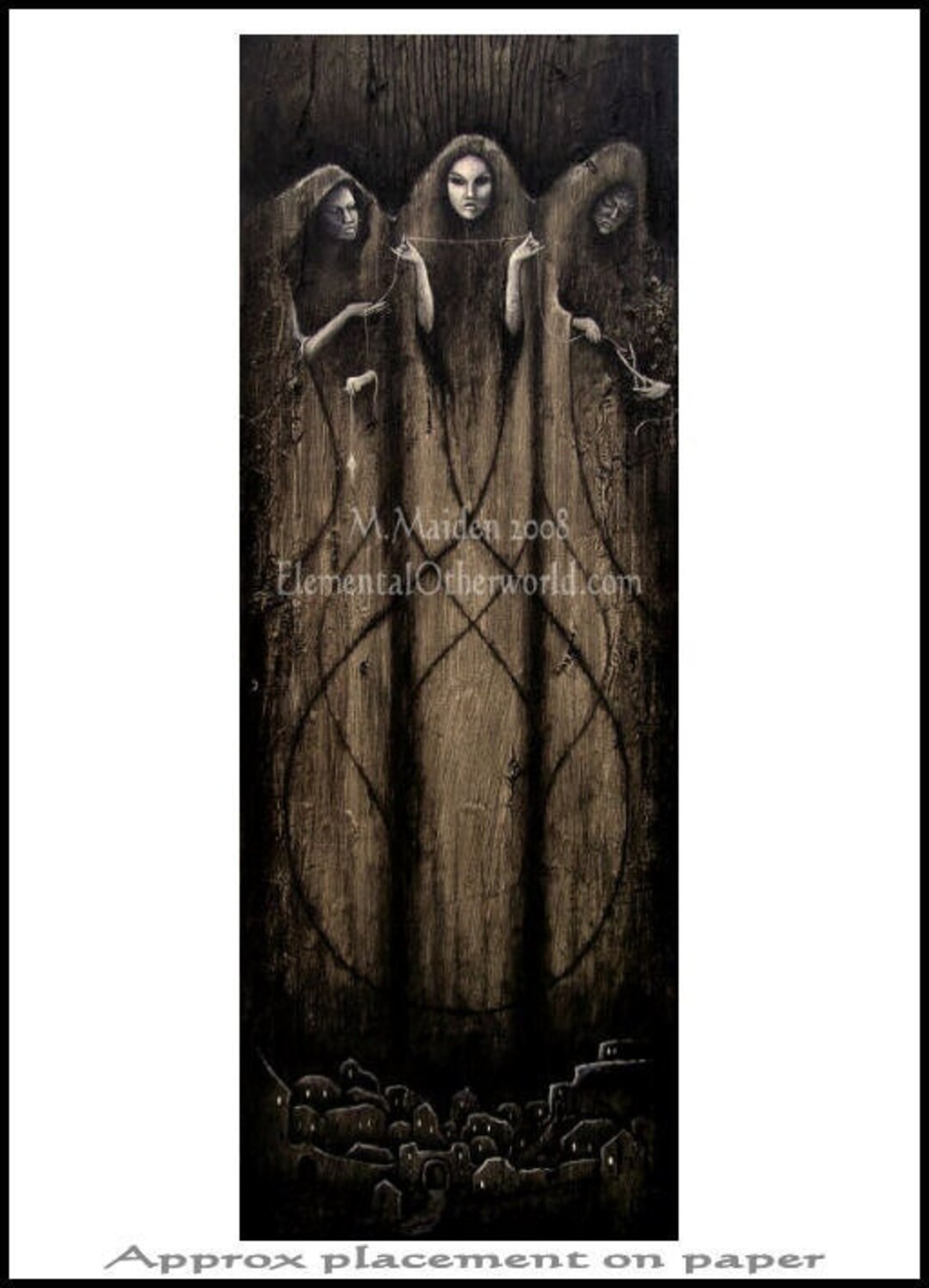 The Fates PRINT Three Norns Viking Heathen Norse Myth Art, Pagan Moirai ...