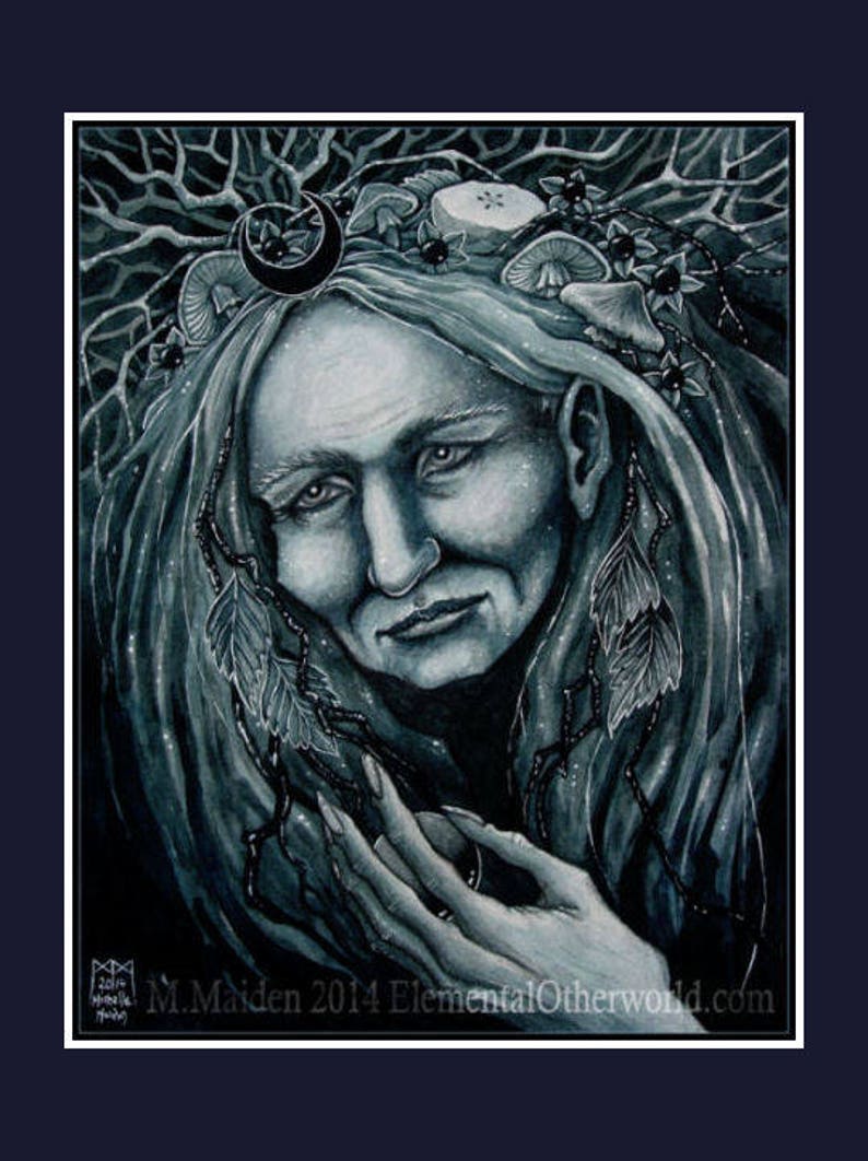 Crone Cards Set 5 HANDMADE pagan CARDS set Wiccan card. | Etsy