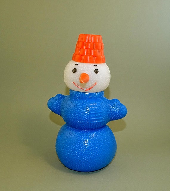 Vintage Old plastic snowman Made in USSR Russian Soviet | Etsy