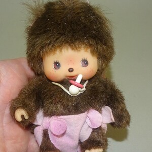 Vintage Old Monchhichi Monkey Baby Doll, Monchhichi Plush Doll ...