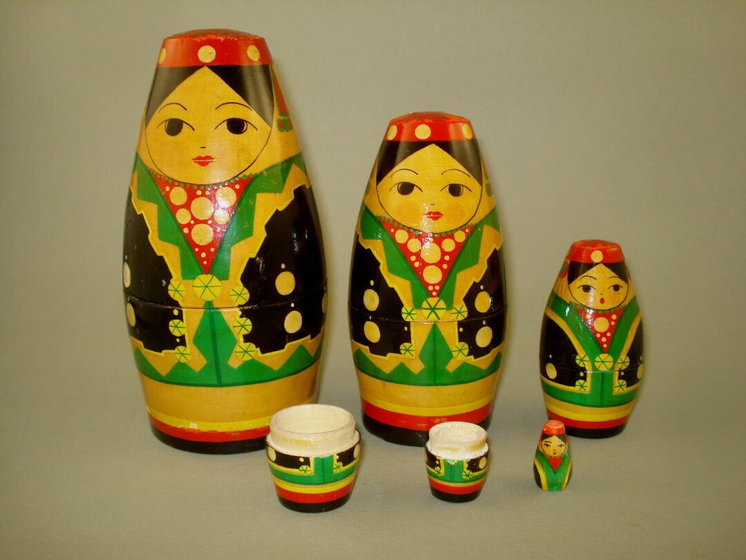 Rare & Vintage Old Russian Soviet Nesting Dolls *USSR* DRUZBA * USSR - Etsy