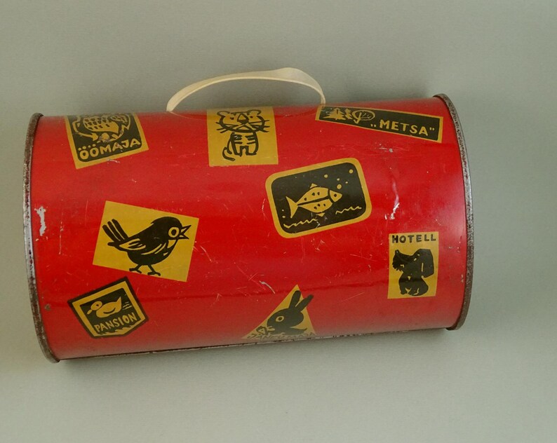 Vintage Old Russian, Soviet, USSR Child Tin Lunch Box Bag, NORMA, 1970 ...