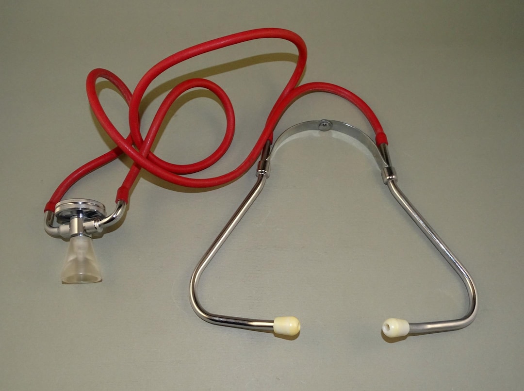 Vintage Old Medical Doctor Tool Stethoscope With Double Rotating Head ...