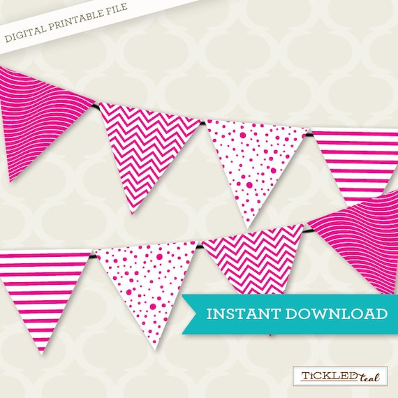 Instant Download PRINTABLE Party Banner Mixed Patterns | Etsy