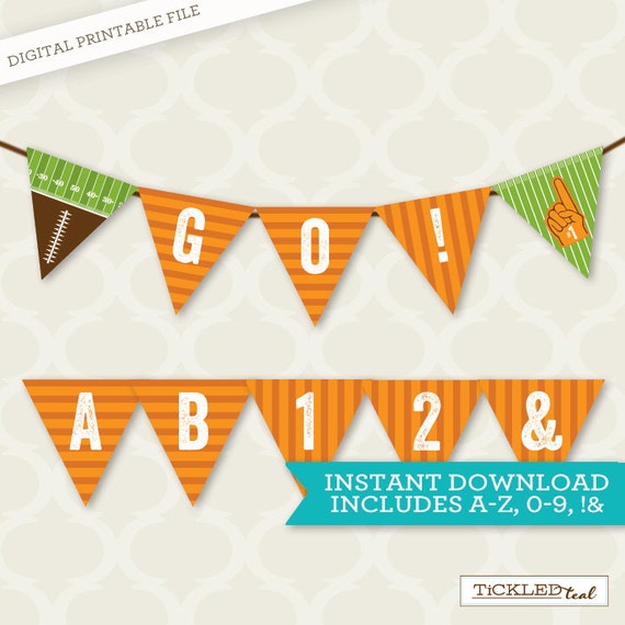 Instant Download PRINTABLE Party Banner Full Alphabet / | Etsy
