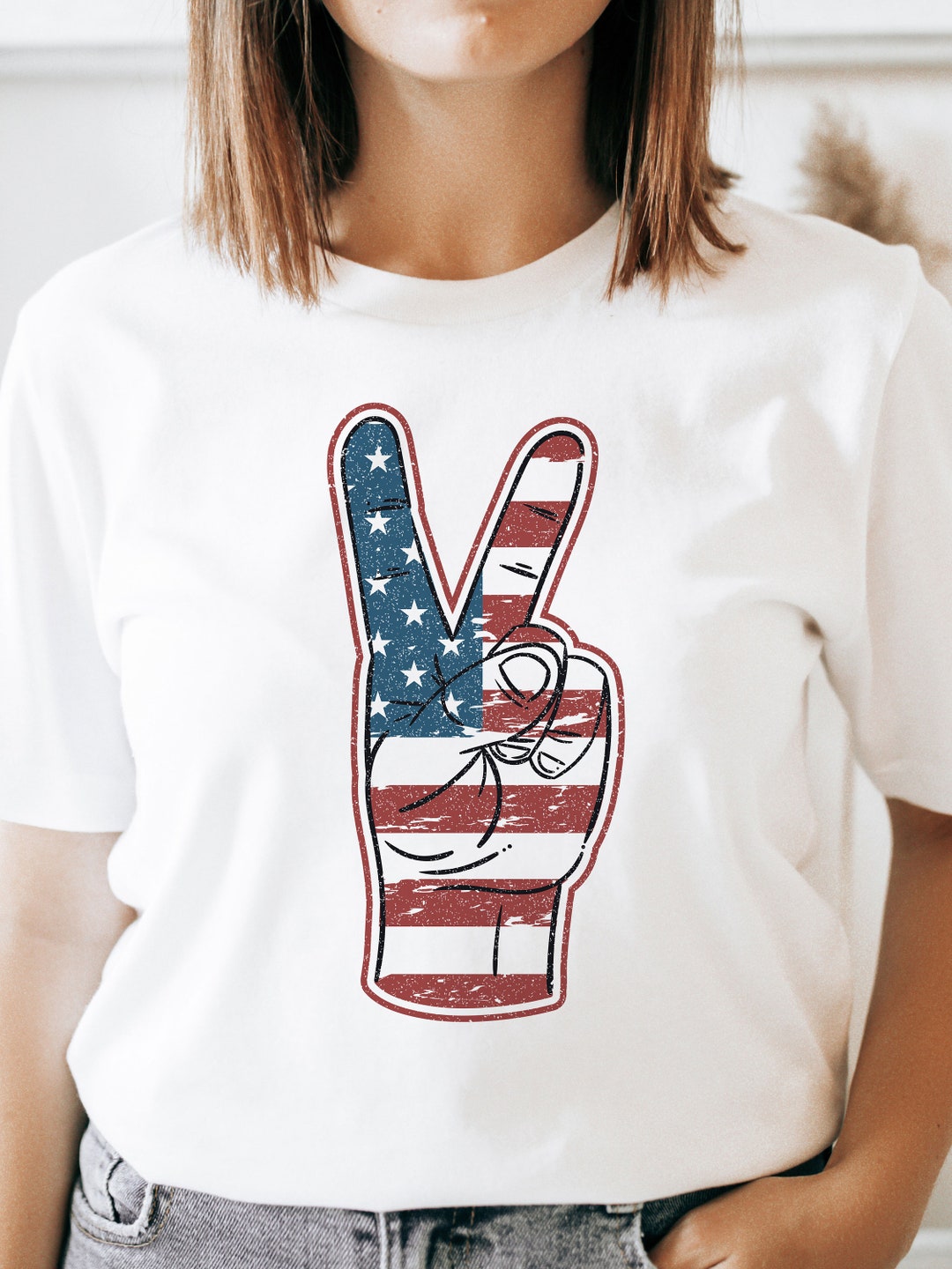 Peace Sign Flag | Tickled Teal | Women's Tee | Apparel Gift | T-shirt ...