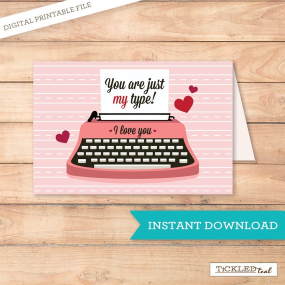 Instant Download PRINTABLE Valentine's Day Cards You - Etsy