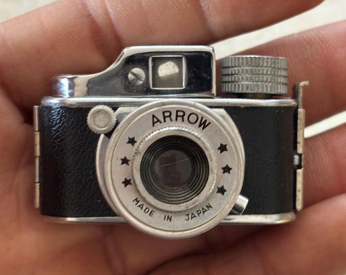 Vintage 1950 Arrow Miniature Spy Camera With Brown Leather Case Made in ...