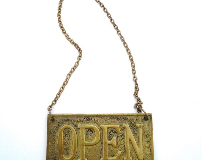 Open Closed Brass Sign - Etsy