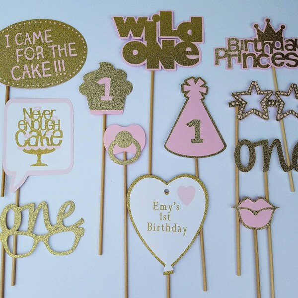 First Birthday Photo Booth Props - Etsy