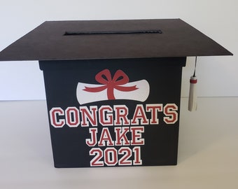 Graduation Card Box With Name - Etsy