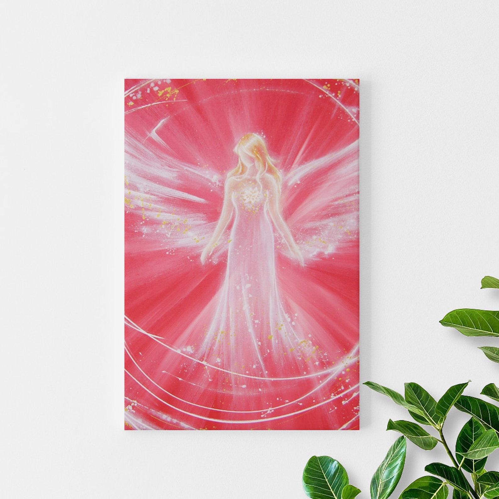GUARDIAN ANGEL- ART Print Streched on Wooden Frame: "the Power of the ...