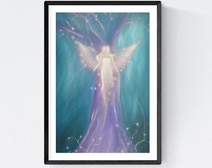 Guardian Angel Art Poster Small it's in - Etsy