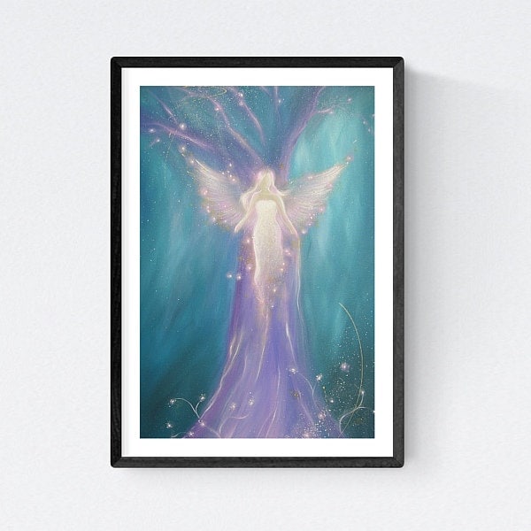 Guardian Angel Art Poster Small it's in | Etsy