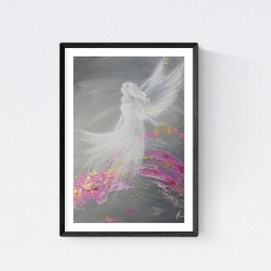 Spiritual Art, Angel Picture "fulfillment" Mindfulness Gift, Guardian ...