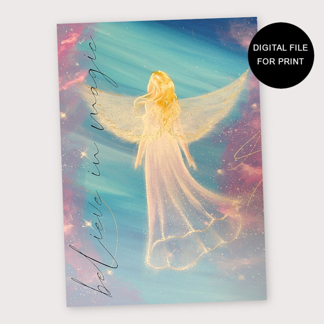 Inspirational Wall Art Printable believe in Magic Digital Art Print ...