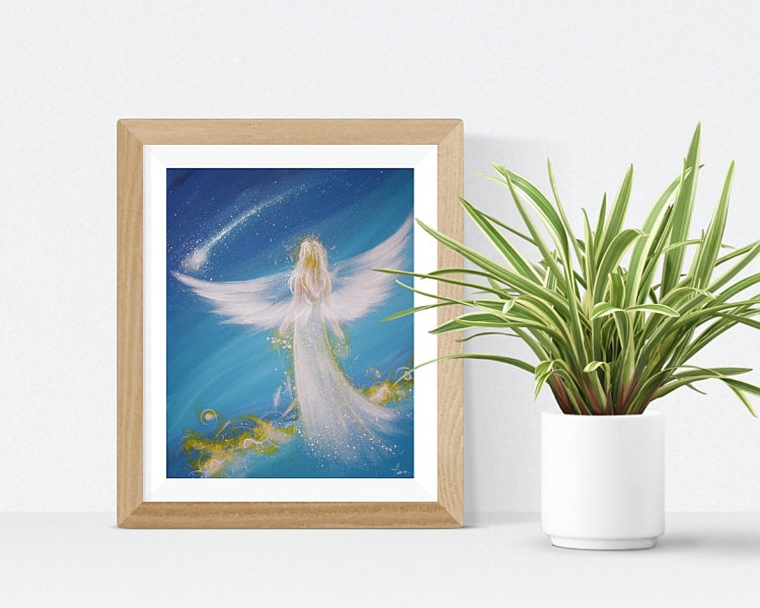 Limited Angel Art Photo "living My Dreams" , Modern Angel Painting ...