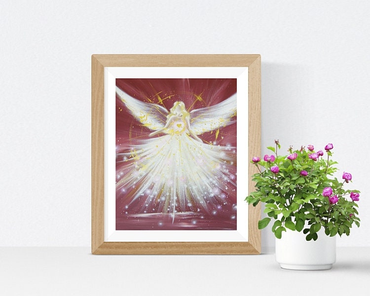 Spiritual Art Photo true Love Angel Gifts for Mom From Daughter, Rustic ...