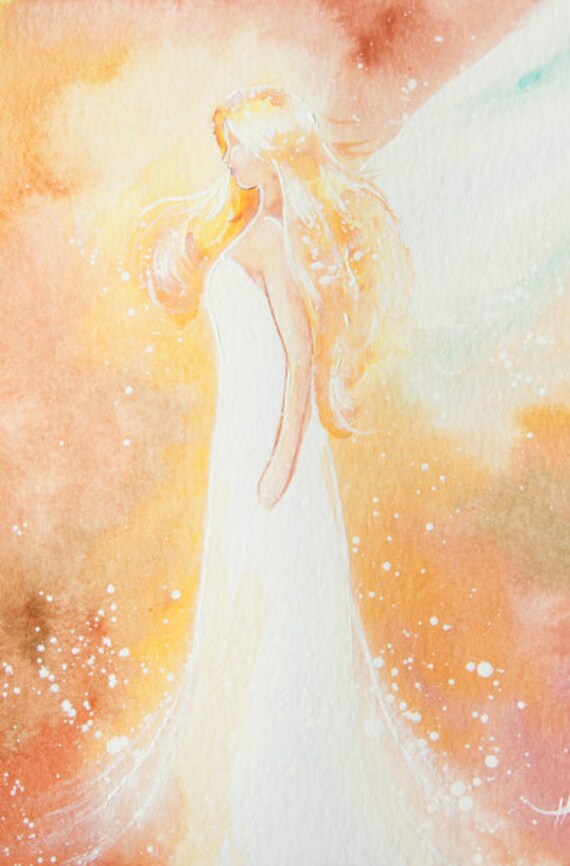 Limited angel art photo Contemplation perfect as | Etsy