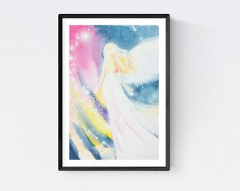 Abstract Angel Art Photo cosmic Light Perfect as - Etsy