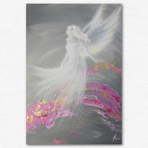 Spiritual Art, Angel Picture "fulfillment" Mindfulness Gift, Guardian ...
