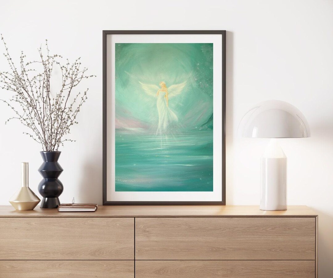 Guardian Angel Picture With Shooting Star - Angel Poster - Wall Poster ...