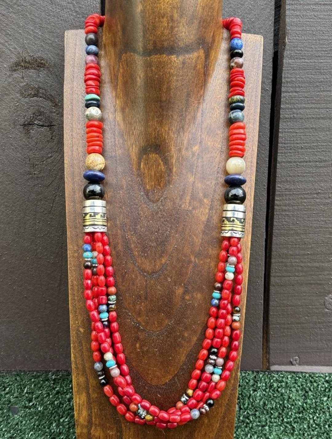 Tommy Rosita Singer T R Sterling Silver Multi Strand Red Coral Bead ...