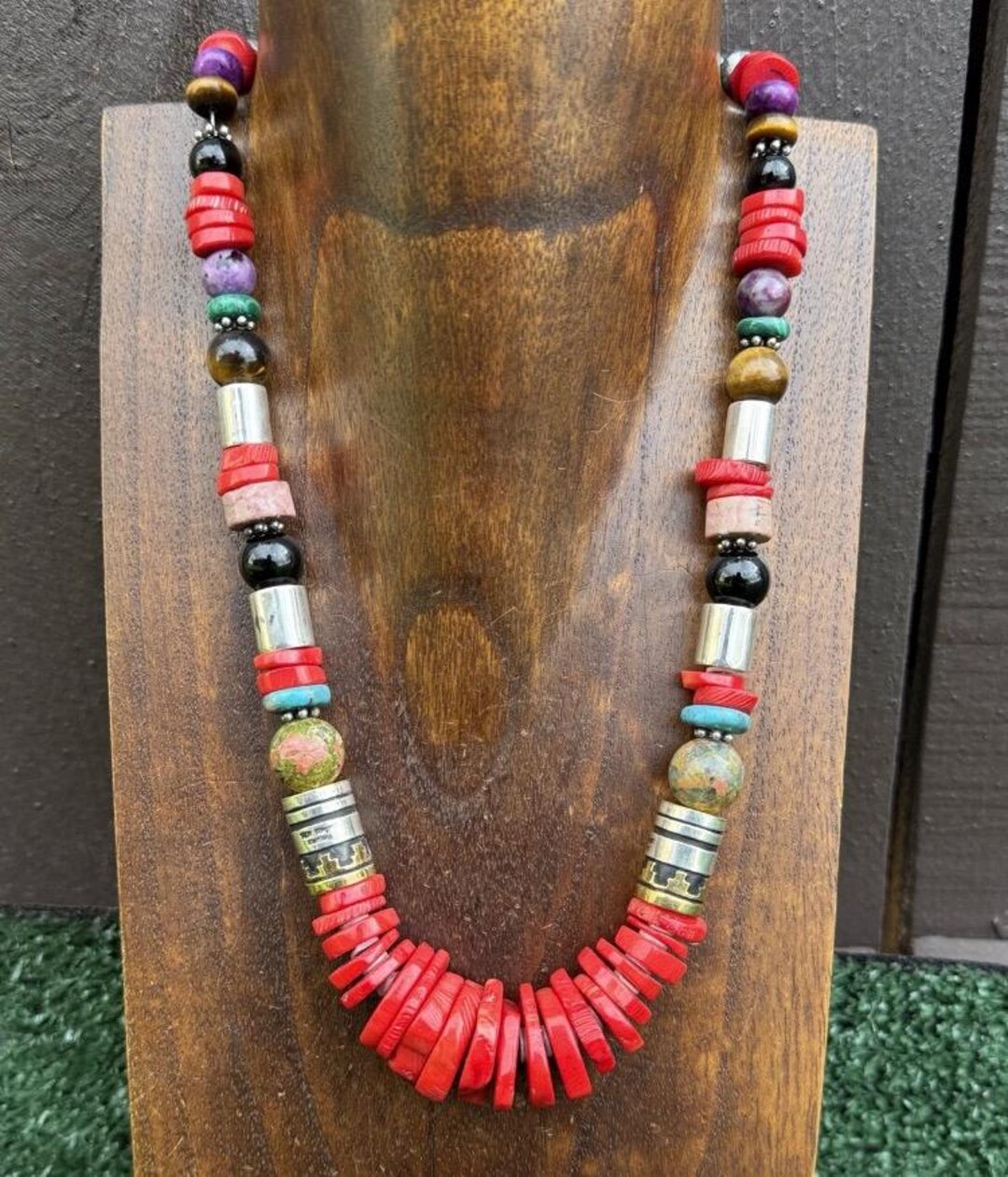 Tommy & Rosita Singer T R Sterling Silver Multi Stone Red Coral Bead ...