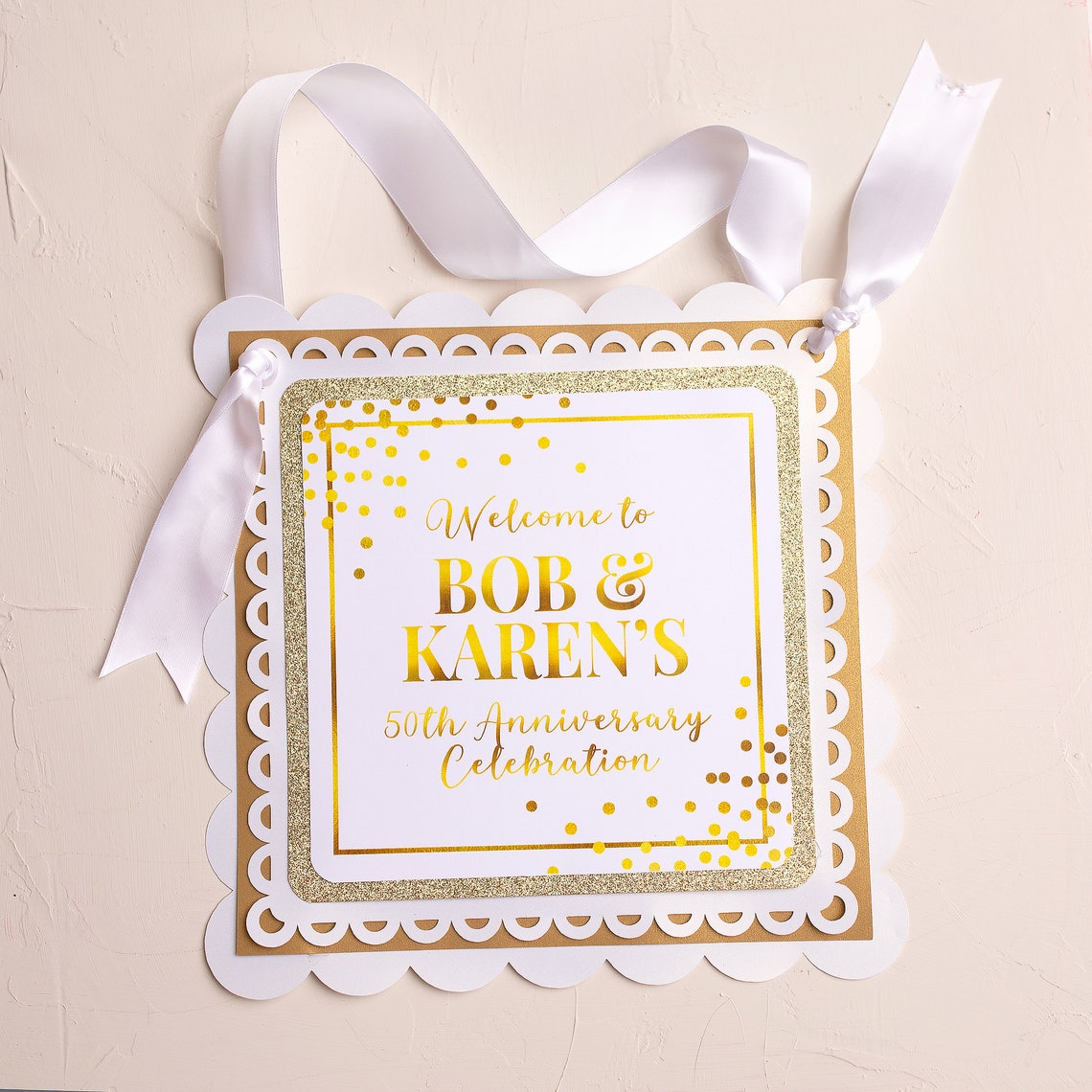 GOLDEN ANNIVERSARY 50th Anniversary Party Decorations - Etsy
