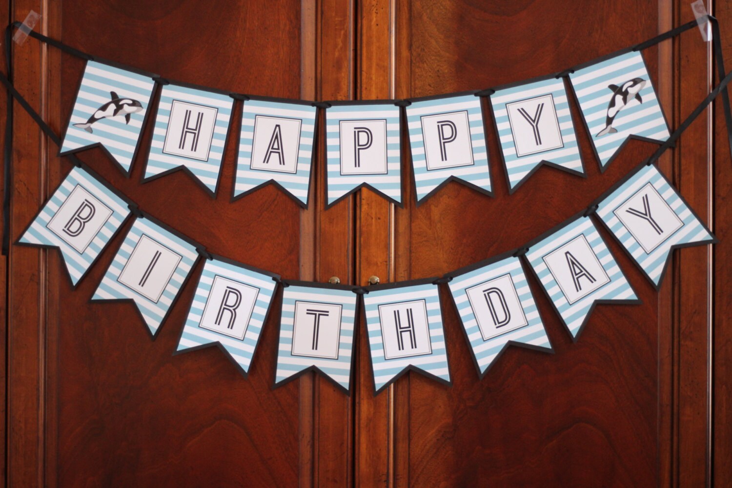 ORCA WHALE DECORATIONS Orca Whale Banner Ocean Birthday | Etsy